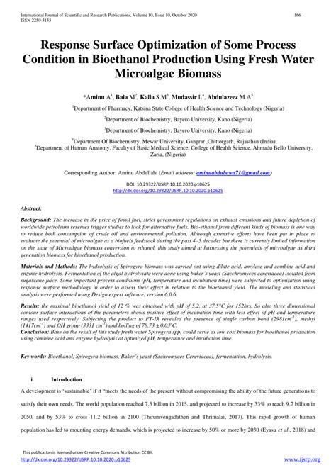 Pdf Response Surface Optimization Of Some Process Condition In