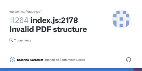 Index Js Invalid PDF Structure Issue Wojtekmaj React Pdf GitHub