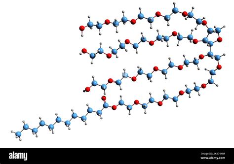 3d Image Of Polysorbate 20 Skeletal Formula Molecular Chemical