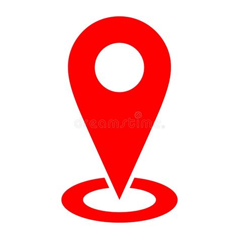 Red Map Pointer With A White Background Stock Illustration Illustration Of Shape Navigation