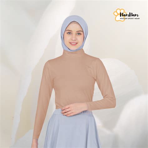Jual Manset Inner Baju Tangan Panjang Wanita Dalaman Olahraga Namnam Shopee Indonesia