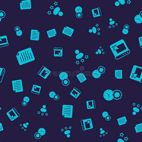 Set File Document Advertising Consumer Product Rating And Time Management On Seamless Pattern