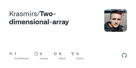 GitHub Krasmirs Two Dimensional Array