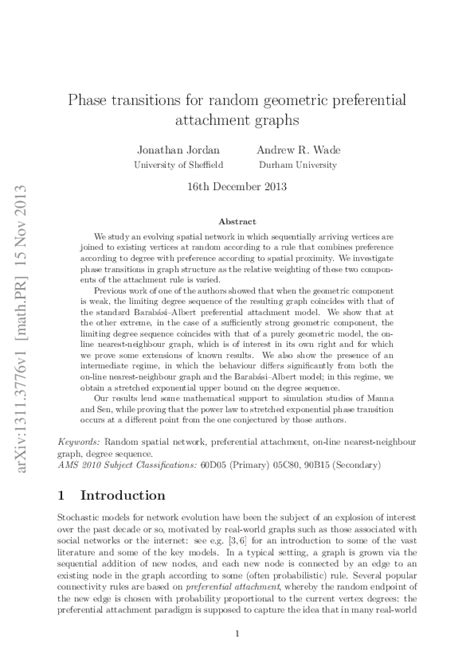 pdf phase transitions for random geometric preferential attachment