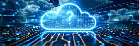 Cloud Computing Security Question Mark In Circuit Board With Digital Data Flow Technology
