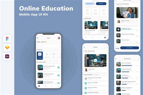 Online Education Mobile App Ui Kit An Ui Kit Template By Uicube