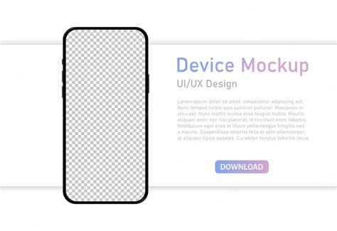 Реалистичный макет смартфона с пустым экраном интерфейс Ui и Ux дизайн современный дизайн
