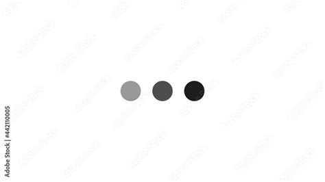 typing loading dots slowly pulsing inside loop in motion graphics stock