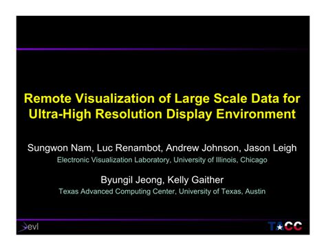 [ppt] remote visualization of large scale data for ultra high