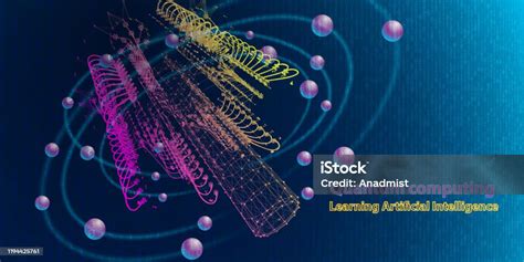 양자 컴퓨터 Qubit와 추상 기술 배경 개념 인공 지능 요소를 학습 암호화 인포그래픽 벡터 빅 데이터 알고리즘 시각화 양자컴퓨팅에 대한 스톡 벡터 아트 및 기타 이미지