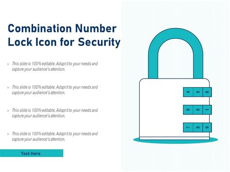 Combination Number Lock Icon For Security Ppt Powerpoint Presentation Profe