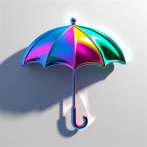 3d Glossy Shiny Umbrella Premium Ai Generated Image