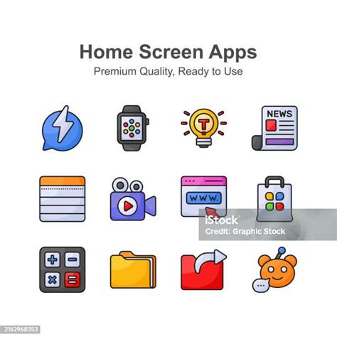 Grab This Amazing Icons Set Of Mobile Apps Home Screen Applications