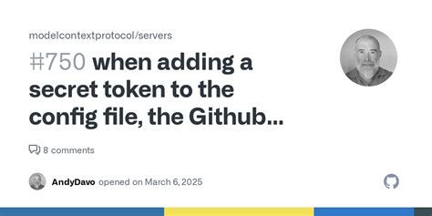 When Adding A Secret Token To The Config File The Github MPC Server Stops Working Issue
