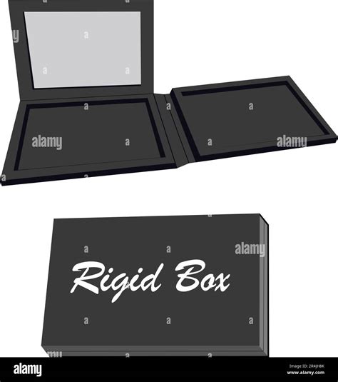Rigid Box Folding Assemble Instructions Vector Illustration Stock