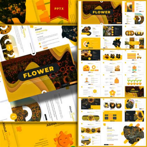 Flower Powerpoint Template MasterBundles