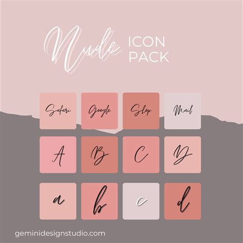 Nude Color Palette IPhone Ios App Icons Widgetsmith Shortcuts Ios Widget Covers Ios