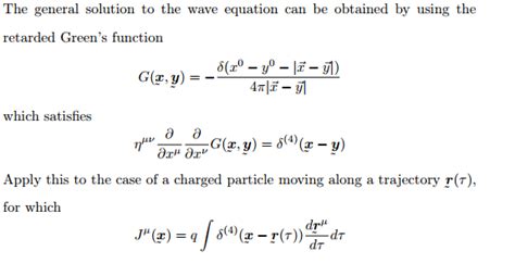 The General Solution To The Wave Equation Can Be