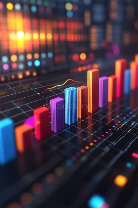 Efficiency Graph A 3d Rendering Of An Operational Efficiency Graph