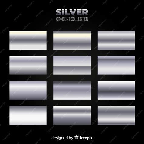 Free Vector Silver Gradient Pack