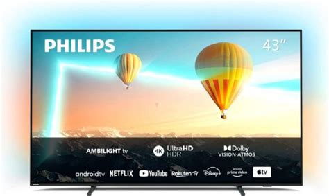 Philips PUS8007 Smart TV LED 4K UHD 43 Pollici High Dynamic Range