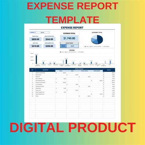 Expense Report Template Google Sheets Format Financial Tracker Business Expenses Organizer