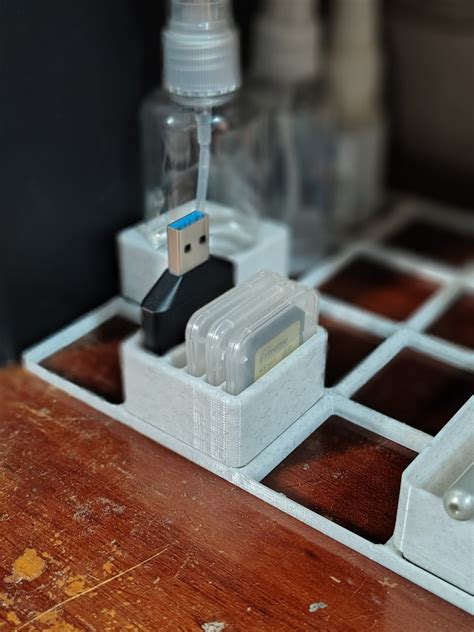 Gridfinity Sd Cards And Reader Holder By Menga Download Free Stl Model