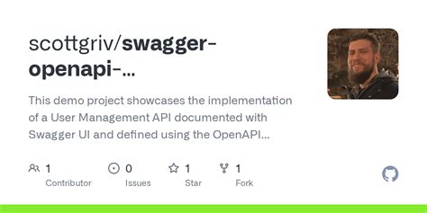 Github Scottgrivswagger Openapi Usermanagementdemo This Demo