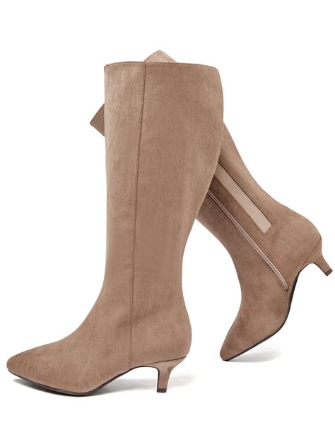 Womens Extra Wide Calf Knee High Boots Stiletto Heeled True Wide Width
