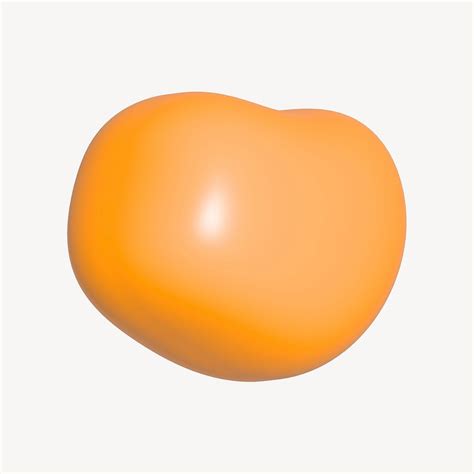 3d Orange Blob Psd Premium Psd Rawpixel
