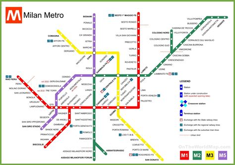 Milan Metro Map Metro Map Milan Map Milan