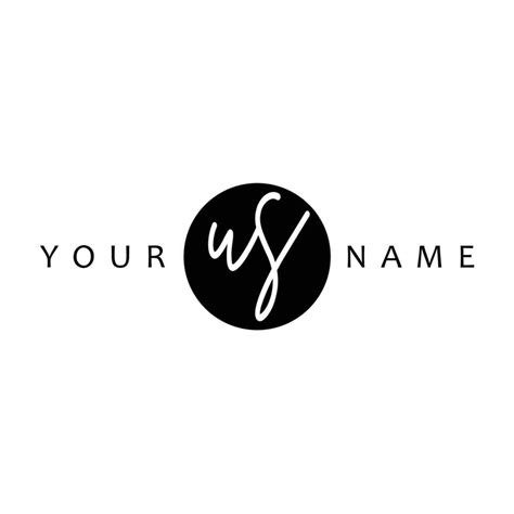 Us Initial Handwriting In Circle Frame Template Design 32512808 Vector Art At Vecteezy