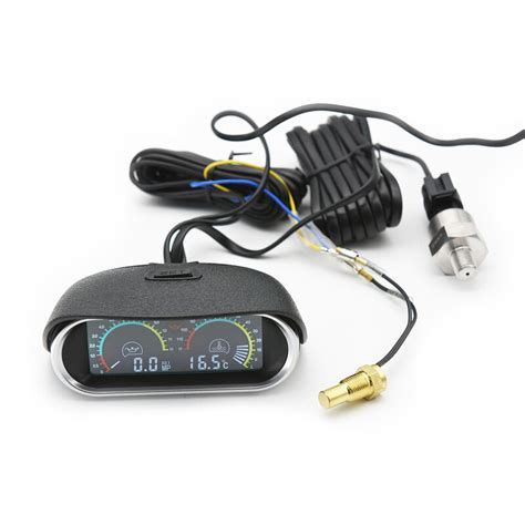 Lcd 자동차 디지털 오일 압력 게이지 전압계 수온 계량기 오일 압력 센서 수온 센서 3 In 1 자동차 센서