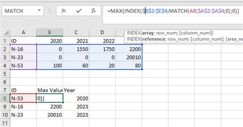 Excel Retrieve Column Header From Max Value Row Stack Overflow