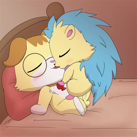 Rule Alex Jewelpet Anal Anal Sex Anthro Balls Bed Bedding Blanket Blue Quills Blush