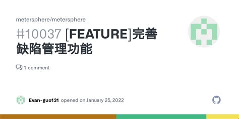 FEATURE 完善缺陷管理功能 Issue metersphere metersphere GitHub
