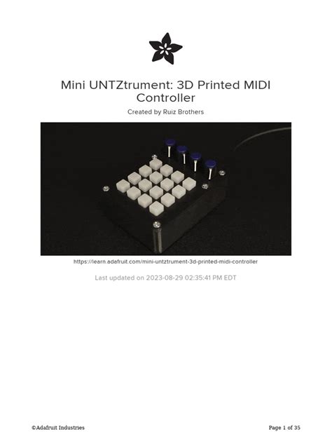 Mini Untztrument 3d Printed Midi Controller Pdf Printed Circuit
