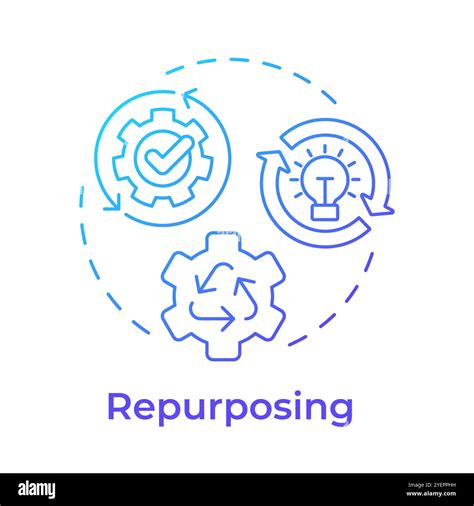 Repurposing Blue Gradient Concept Icon Stock Vector Image And Art Alamy