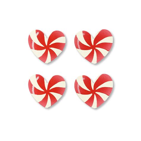 Peppermint Heart Magnets S 4 Roeda