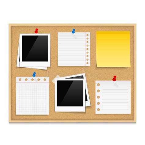 Bulletin Board Stock Vector Illustration