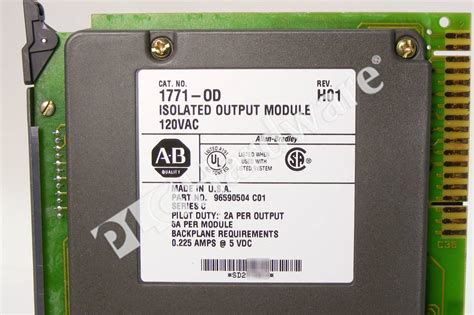 PLC Hardware Allen Bradley 1771 OD PLC 5 120V AC Isolated Output Module 6 Ch