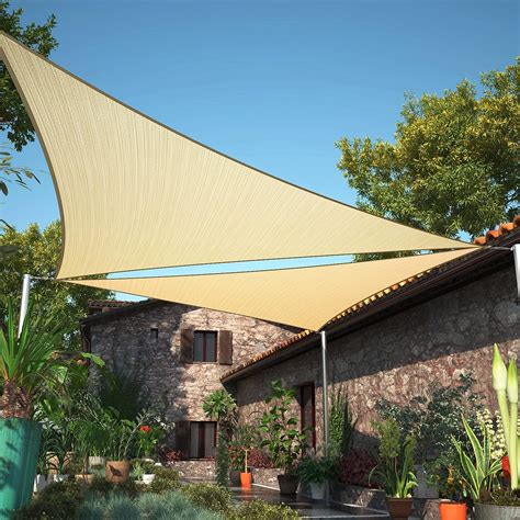 Shademart 18 X 18 X 18 Beige Triangle Sun Shade Sail