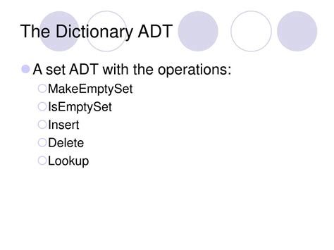 PPT The Set ADT List And Tree Implementations PowerPoint Presentation ID
