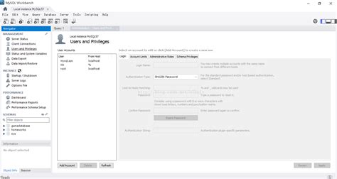 Mysql Workbench创建用户与授权users And Privileges Csdn博客