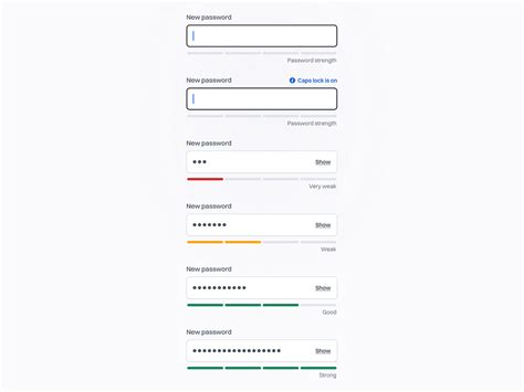 password strength indicator by joseph hall on dribbble