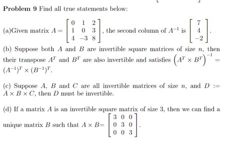 solved problem 9 find all true statements below a given