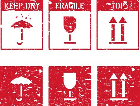 Carton Fragile Label Royalty Free Vector Image