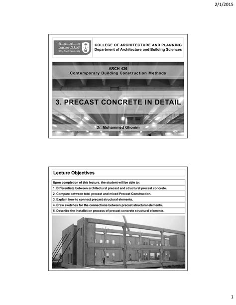 Precast Concrete Details Pdf