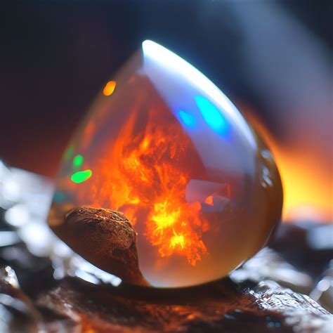 ⚡ Fire Opal Aesthetically Pleasing Beautiful Realistic Close Up