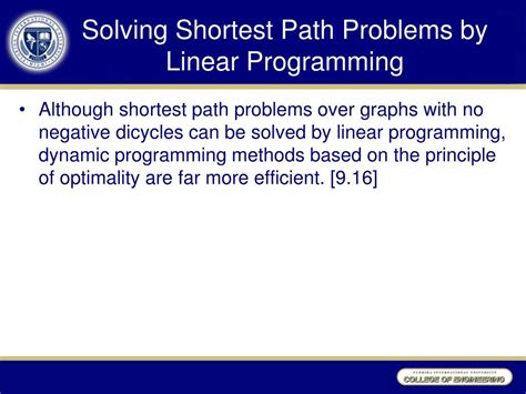 Ppt Chapter 9 Shortest Paths And Discrete Dynamic Programming